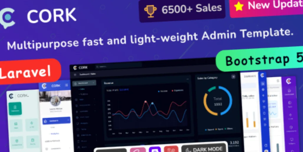 Nulled Cork (v3.9.1) Responsive Admin Dashboard Template Free Download