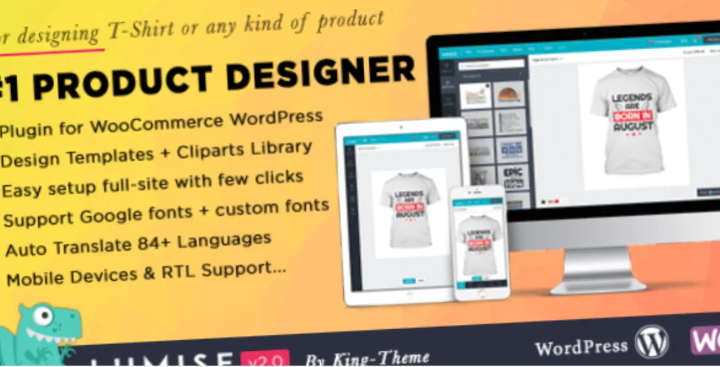 Free Download Lumise (v2.0.7) Product Designer WooCommerce WordPress Nulled