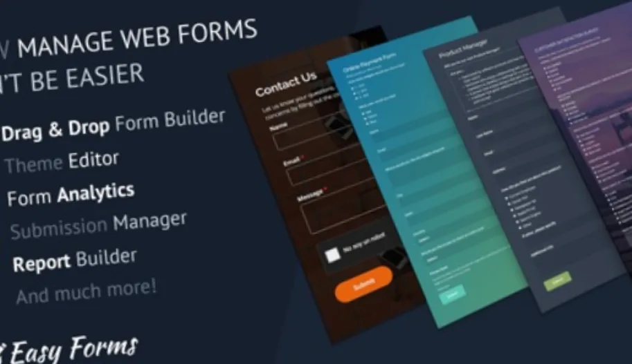 Free Download Easy Forms (v2.4) Advanced Form Builder and Managers Nulled